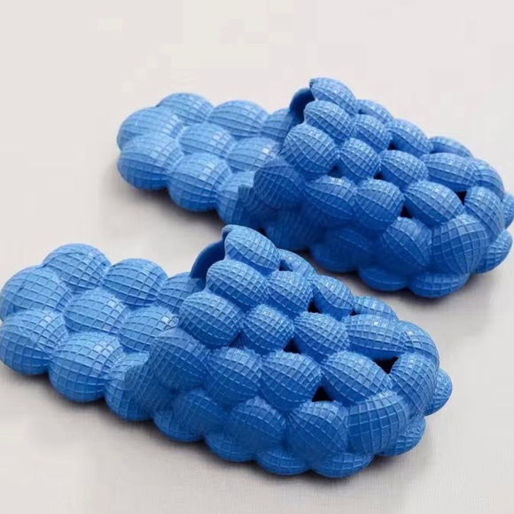 Shoes | Royal Blue Bubble Slides | Poshmark